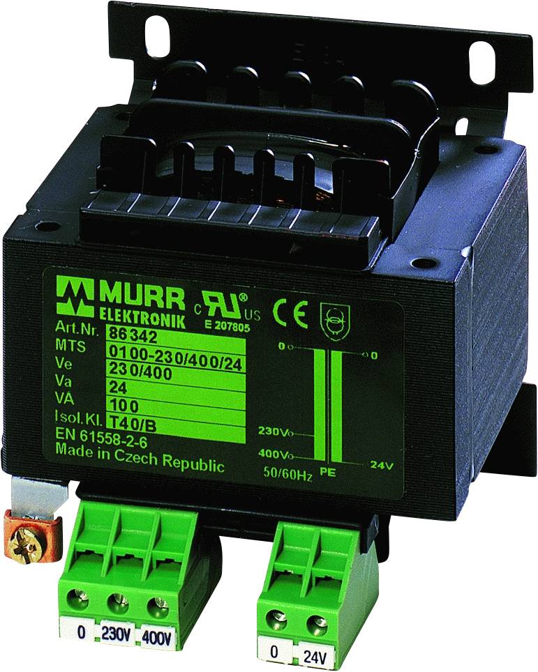 Murrelektronik 86345 bezbednosni transformator 230 V/AC → 24 V/AC, 400 V/AC
