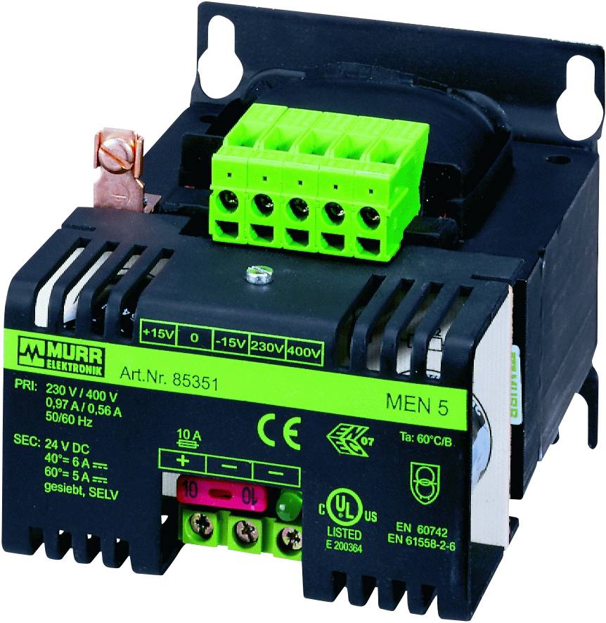 Murrelektronik 85350 univerzalni mrežni transformator 230 V/AC → 24 V/DC, 400 V/AC