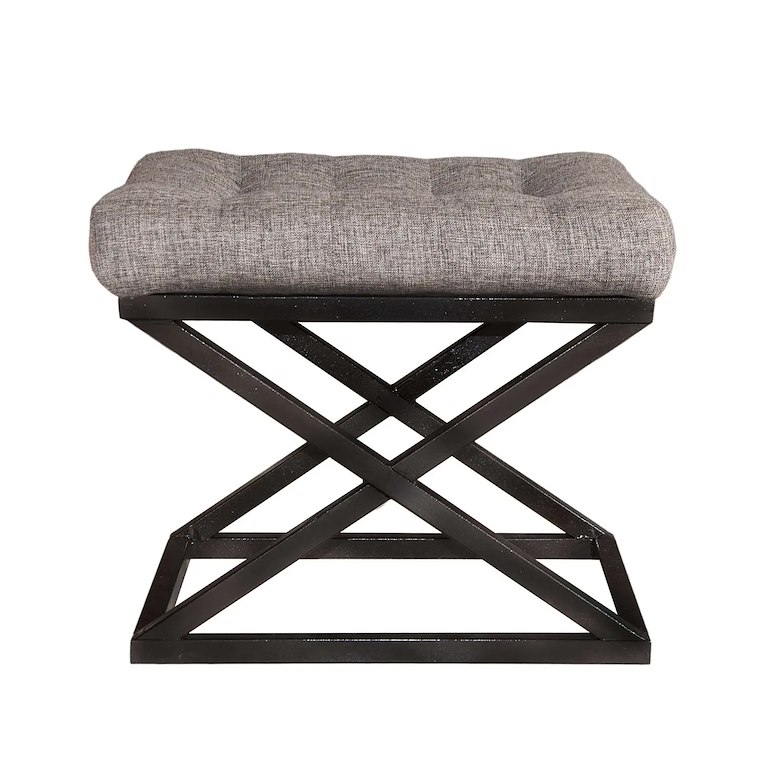 Atelier del Sofa Tabure 50x42x40cm, Crno-Sivo