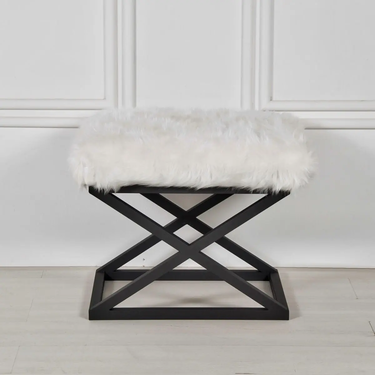 Atelier del Sofa Tabure 50x42x40cm, Crno-Belo