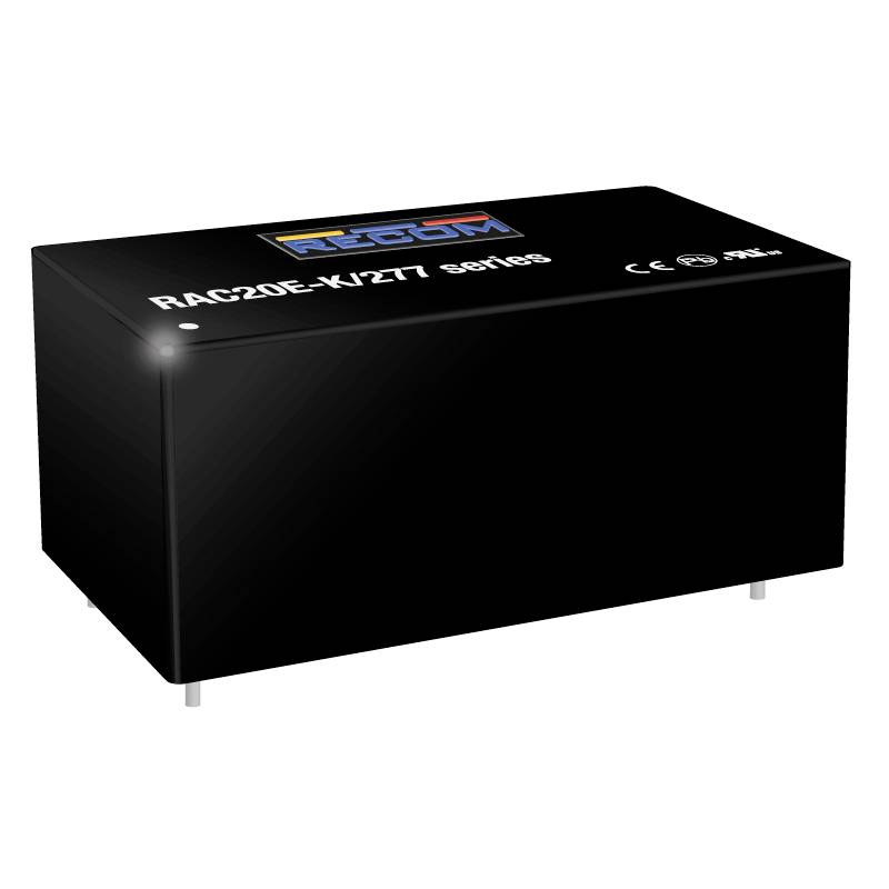 RECOM RAC20E-24SK/277 prekidačko napajanje 120 V/DC → 24 V 0,883 A