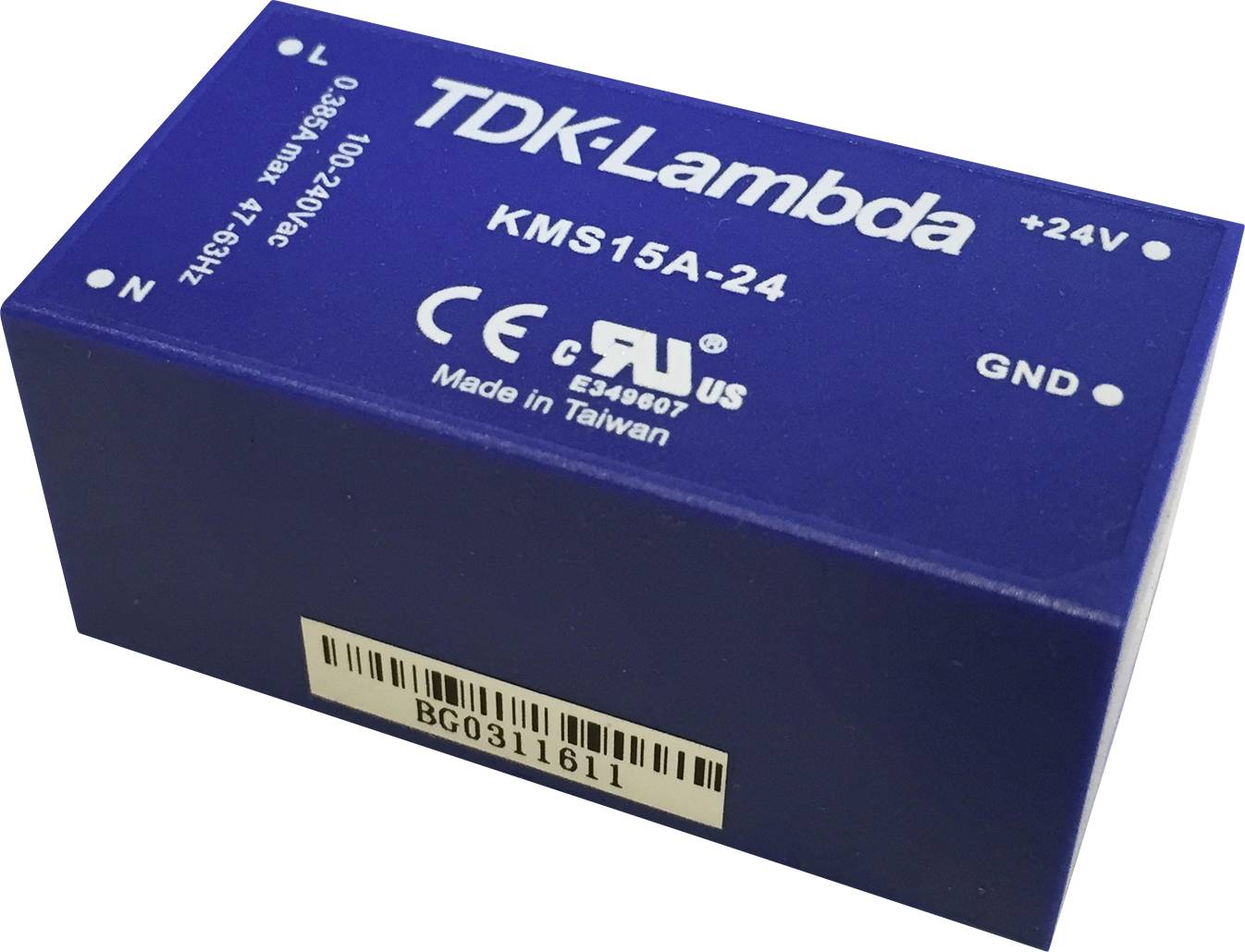 TDK-Lambda KMS15A-24 AC/DC napajanje za štampanu ploču 90 V/AC → 24 V 0,625 A