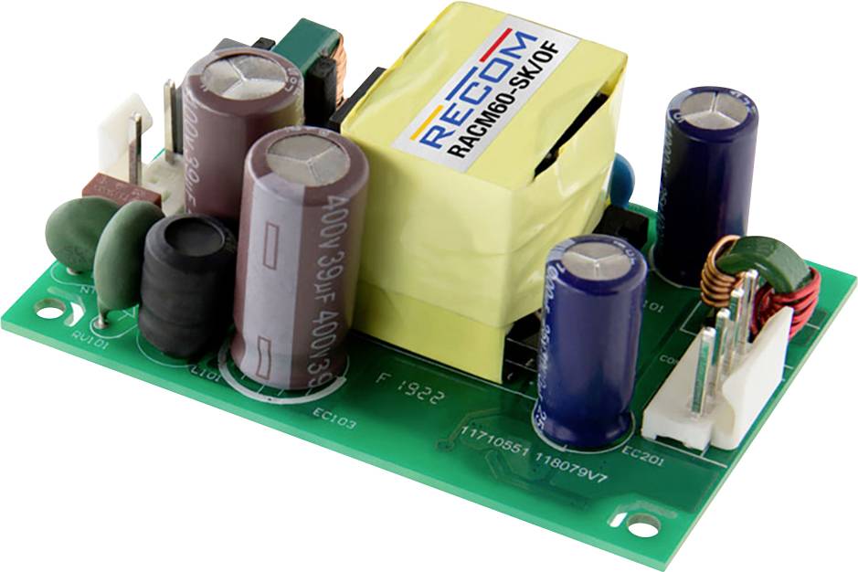 RECOM RACM60-12SK/OF AC/DC napojni modul, otvoreni okvir 12 V 60 W otvorena izvedba