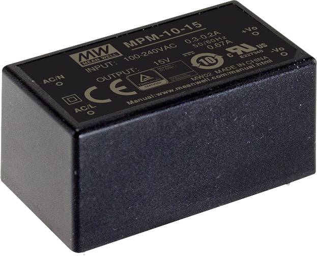 MEAN WELL MPM-10-24 AC/DC napajanje za štampanu ploču 80 V/AC → 24 V/DC 420 mA