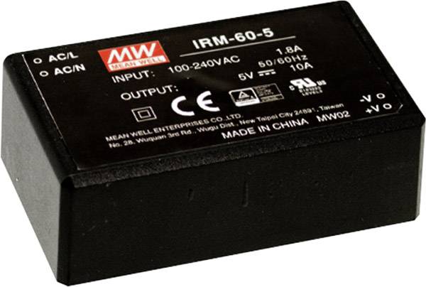 MEAN WELL IRM-60-15 AC/DC napajanje za štampanu ploču 85 V/AC → 15 V/DC 60 W