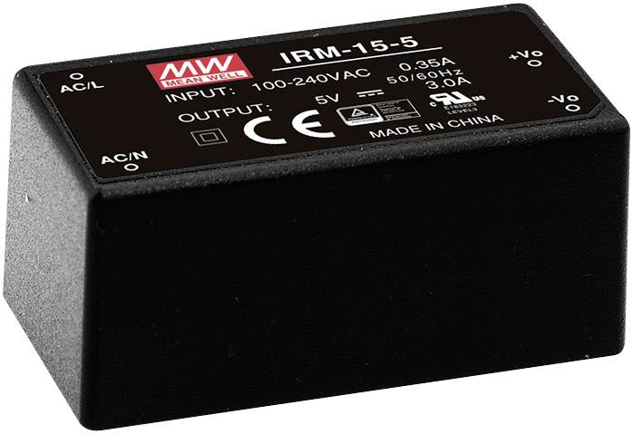 MEAN WELL IRM-15-15 AC/DC napajanje za štampanu ploču 90 V/AC → 15 V/DC