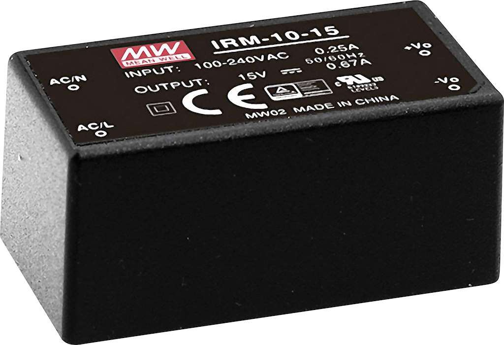 MEAN WELL IRM-10-24 AC/DC napajanje za štampanu ploču 90 V/AC → 24 V/DC