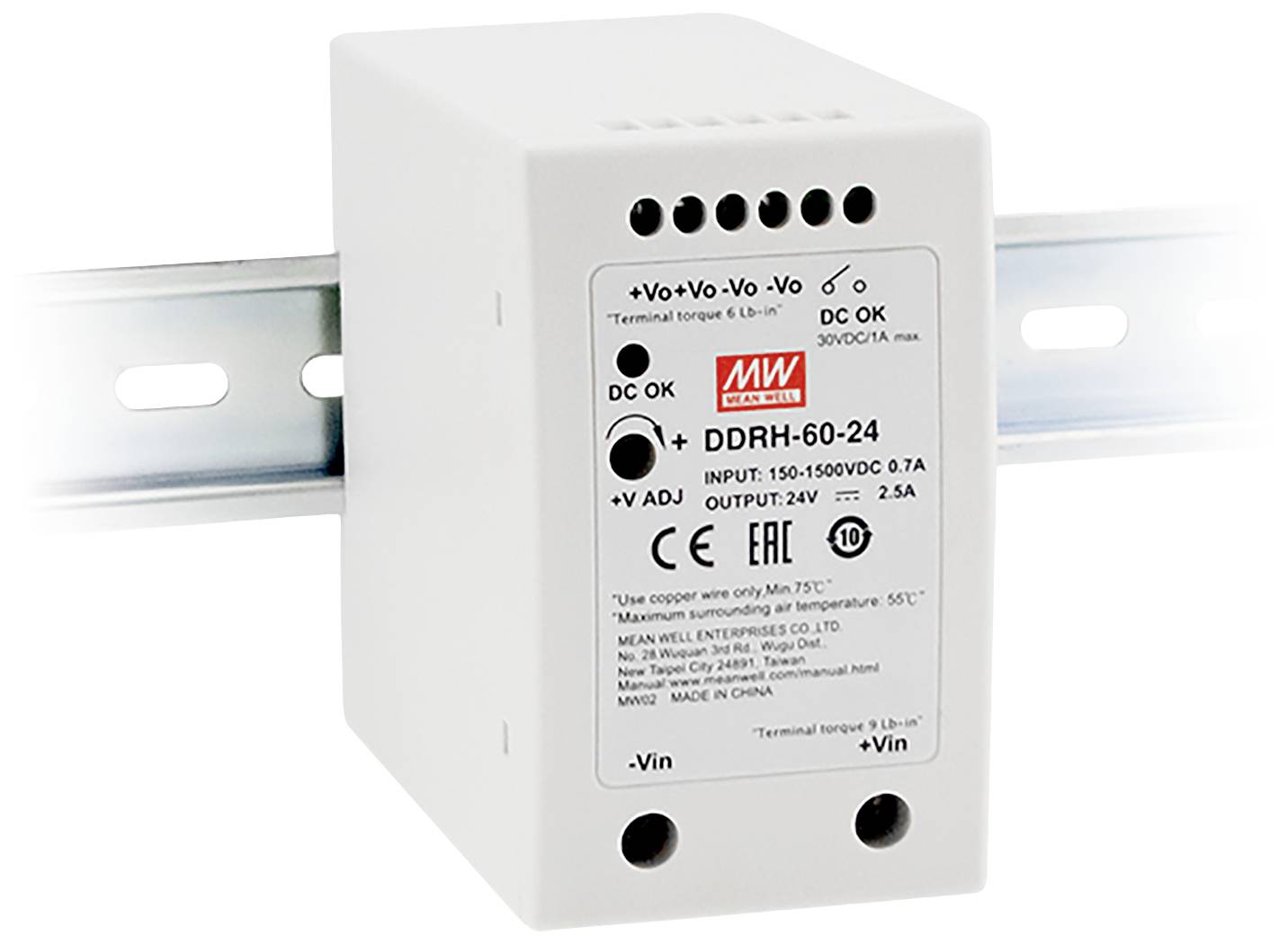 MEAN WELL DDRH-60-12 DC/DC pretvarač 150 V/DC → 12 V 5 A 60 W