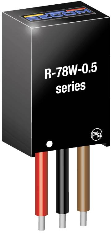 RECOM R-78W12-0.5 DC/DC pretvarač za štampanu ploču 15 V → 12 V 500 mA SIP-3