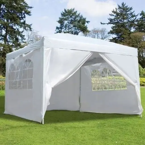 Višenamenski baštenski šator, 3x3 m, 4 strane, beli