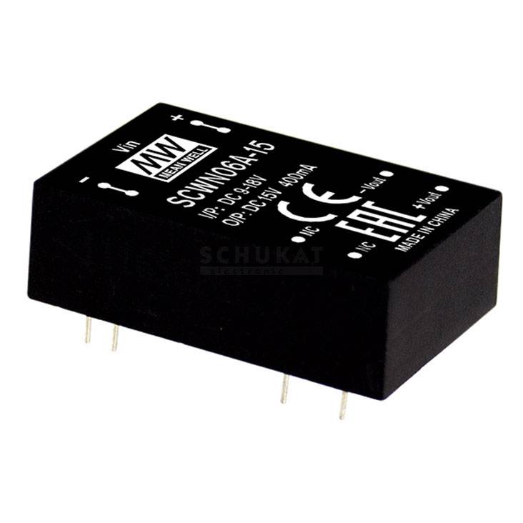 MEAN WELL SCWN06A-05 DC/DC pretvarački modul 9 V/DC → 5 V/DC 1 A 6 W