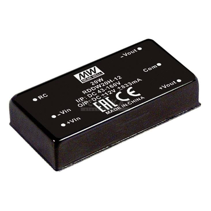 MEAN WELL RDDW20G-12 DC/DC pretvarač 18 V/DC → 12 V/DC, -12 V/DC 835 mA 20 W