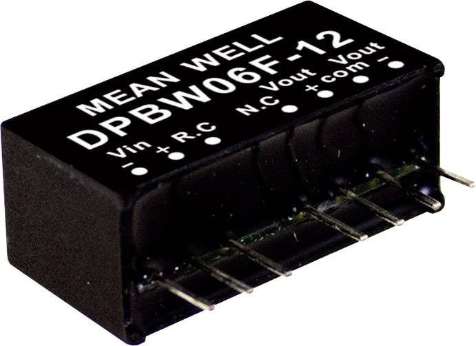 MEAN WELL DPBW06G-15 DC/DC pretvarački modul 18 V/DC → 15 V/DC, -15 V/DC 200 mA 6 W
