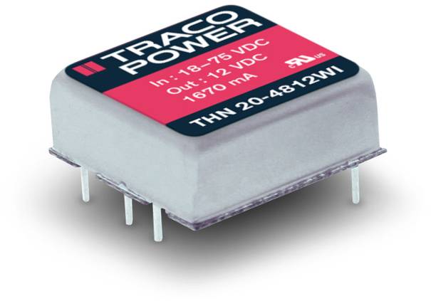 TracoPower THN 20-2415WI DC/DC pretvarač za štampanu ploču 24 V/DC → 24 V/DC 833 mA 20 W