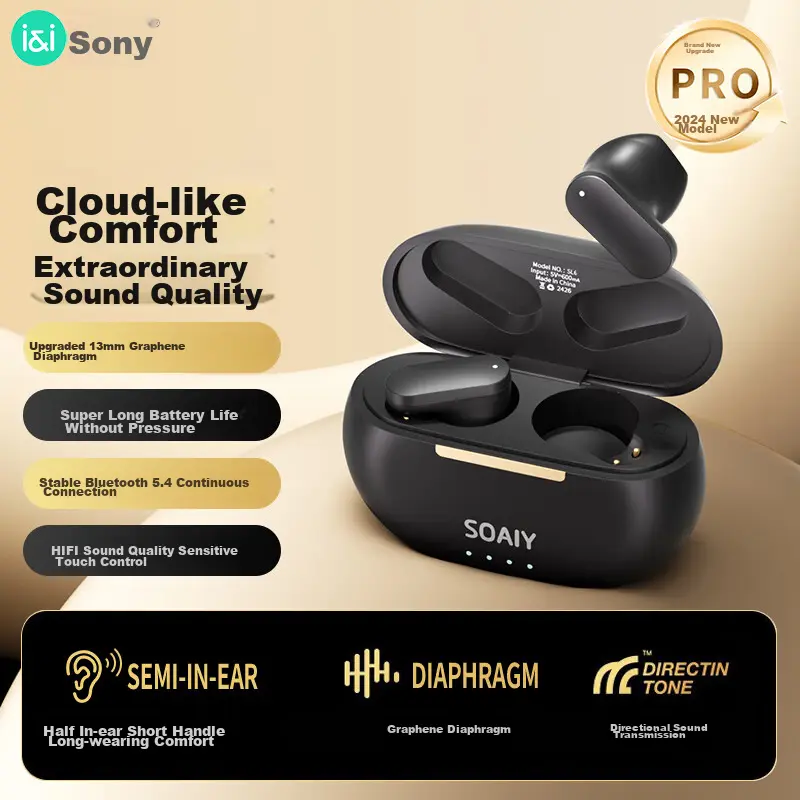 Soaiy Bluetooth slušalice SL6 Pro, Crne