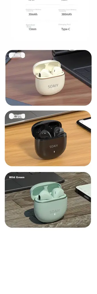 Soaiy Bluetooth slušalice SR10 Pro, Krem