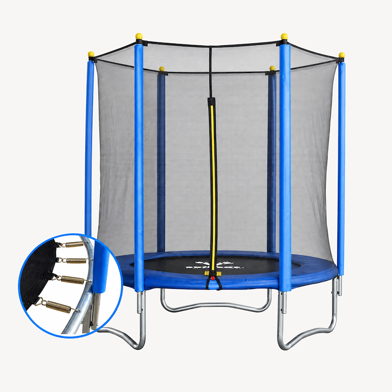 Trambolina sa zaštitnom mrežom i merdevinama 244 cm