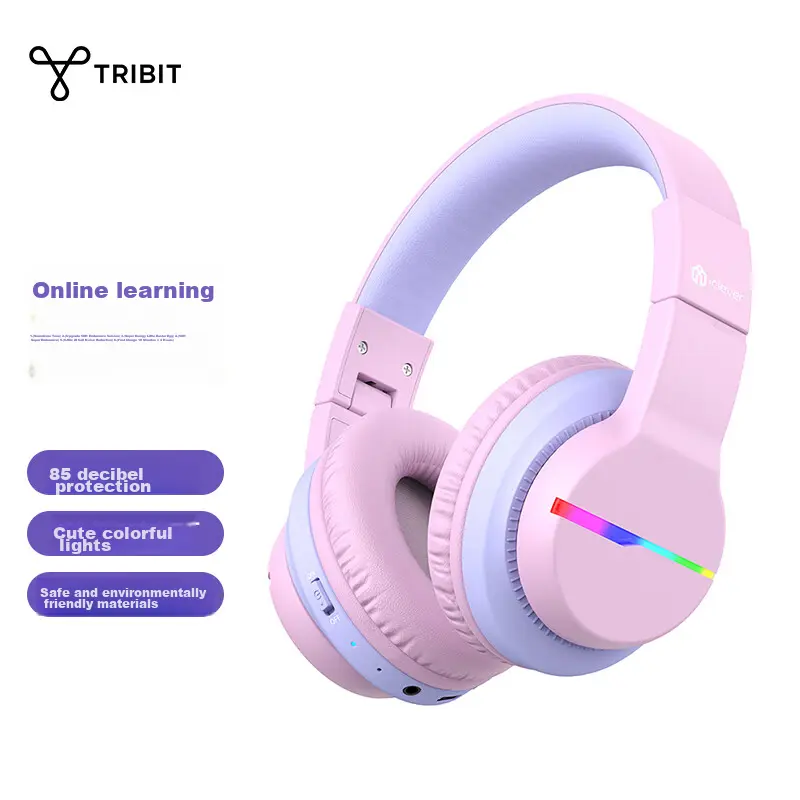 Tribit Dečije Bluetooth slušalice, Roze