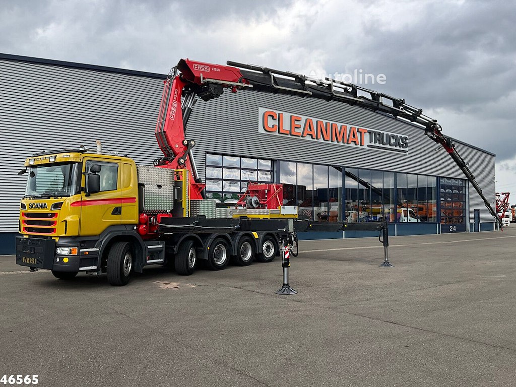 Scania R 620 10x4 Fassi 195 Tonmeter laadkraan + Fly-Jib Just 83.372 km kiper