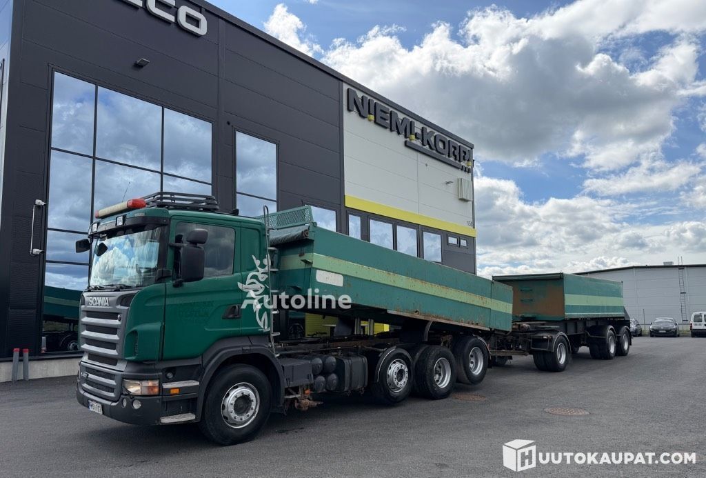 Prodaje se Scania R480 8x2 + PV, 2007, 827 000 km, Pirkkala 11.7 l, Diesel, Automa kiper na aukciji + prikolica kiper