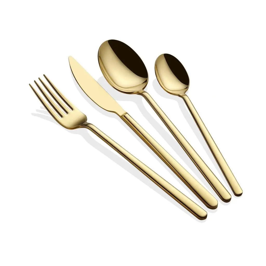 Hermia Set pribora za jelo, 24 komada, Zlatne boje