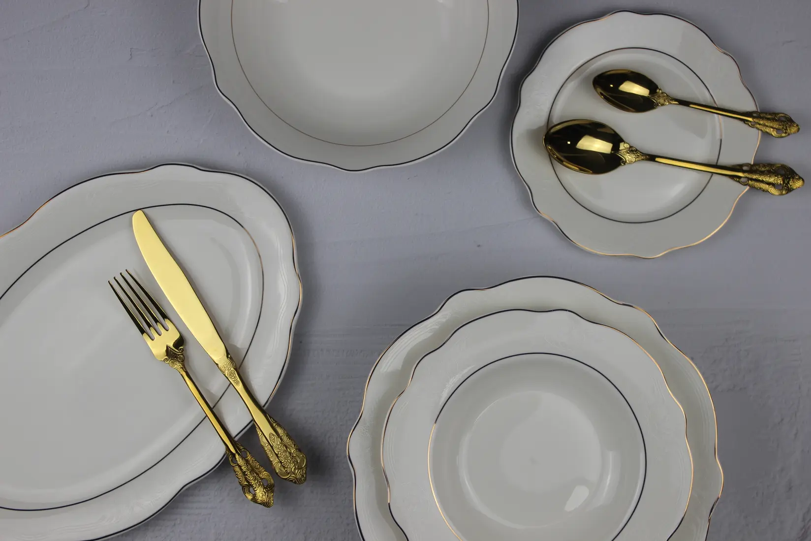 AMC HOME Set za ručavanje Hermia, 20 elemenata, Beli
