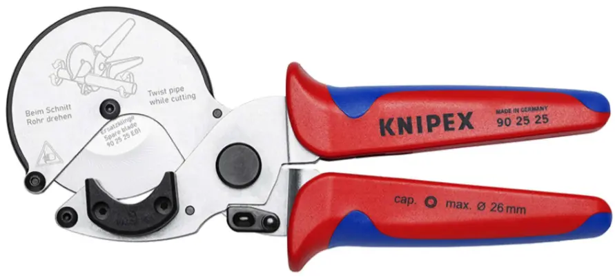 KNIPEX 90 25 25 Rezač cevi za kompozitne i plastične cevi, Ø 26 mm