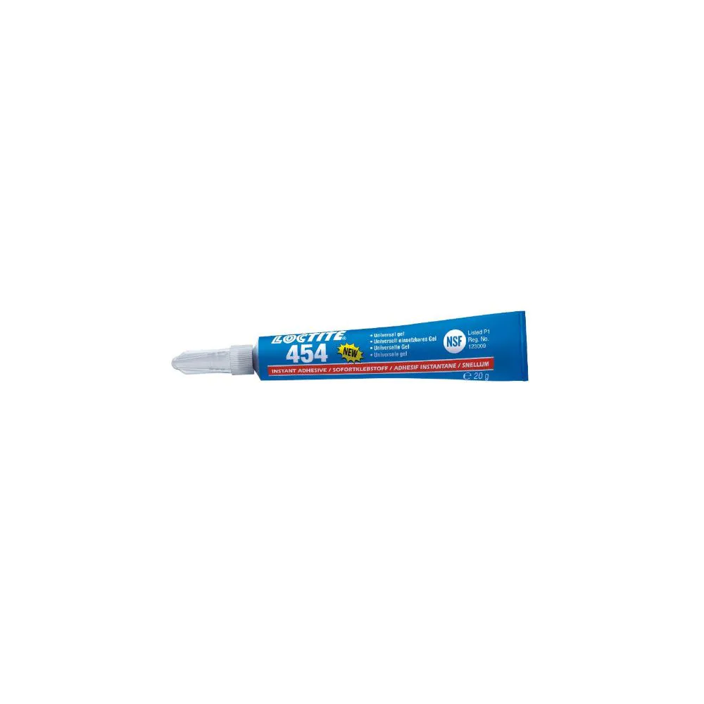 Zahtev za ponudu (RFQ)
Loctite 454 - Cyanoacrylate Adhesive Gel - 3gm
Loctite 454 - Cyanoacrylate Adhesive Gel - 3gm