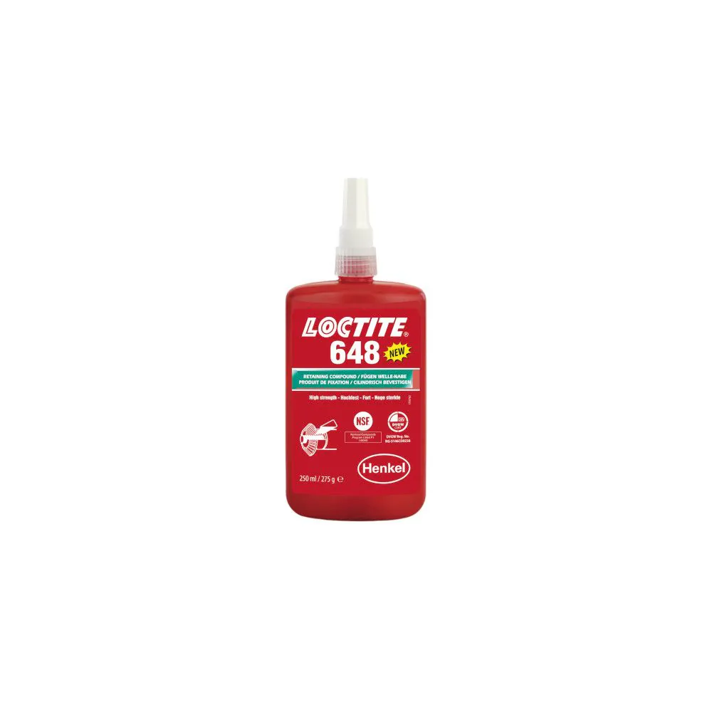 Zahtev za ponudu (RFQ)
Loctite 648 - Anaerobic Retaining Compound - 250ml Bottle
Loctite 648 - Anaerobic Retaining Compound - 250ml Bottle
