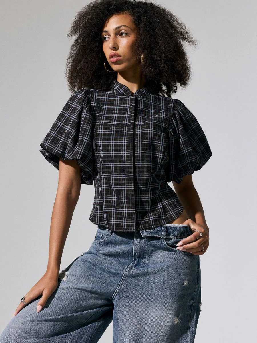 Bluza sa puf rukavima