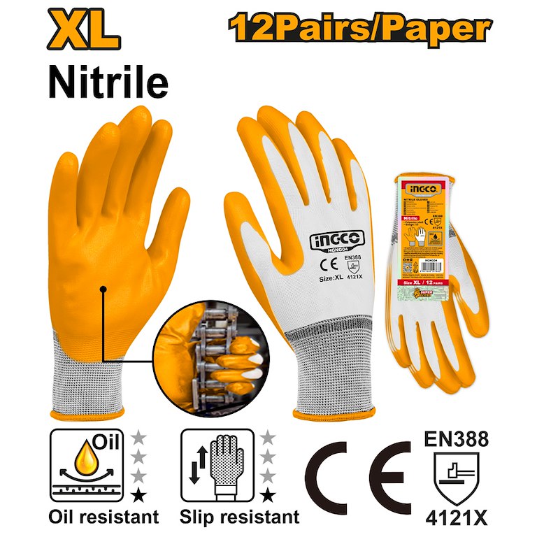 HGNG04 ZAŠTITNE RUKAVICE NITRIL XL SUPER INGCO