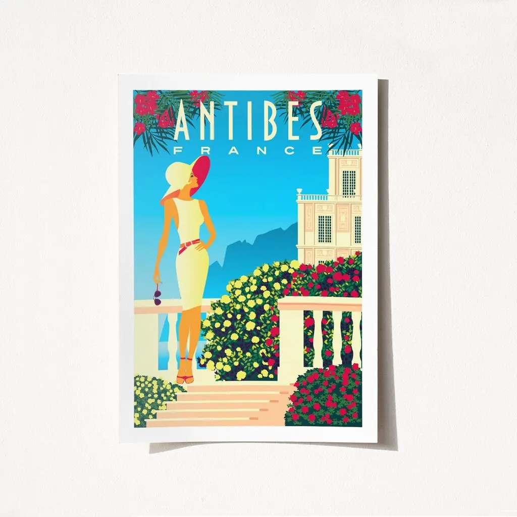 Wallity Poster Antibes-1977, 42x59,4 cm