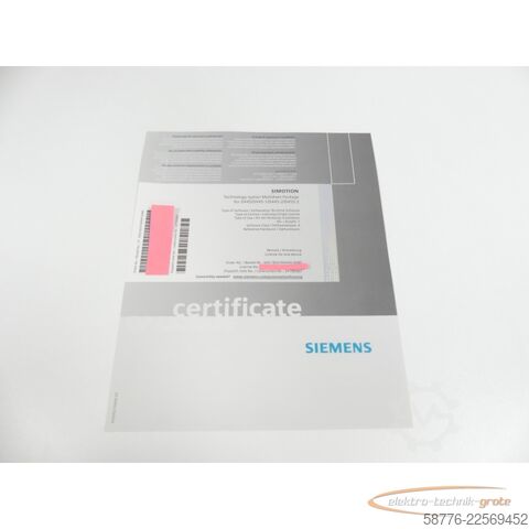 Komponenta
Siemens certificate 6AU1820-0AA44-0AB0 for D445/D445-1/D445-2/D455-2 ung.