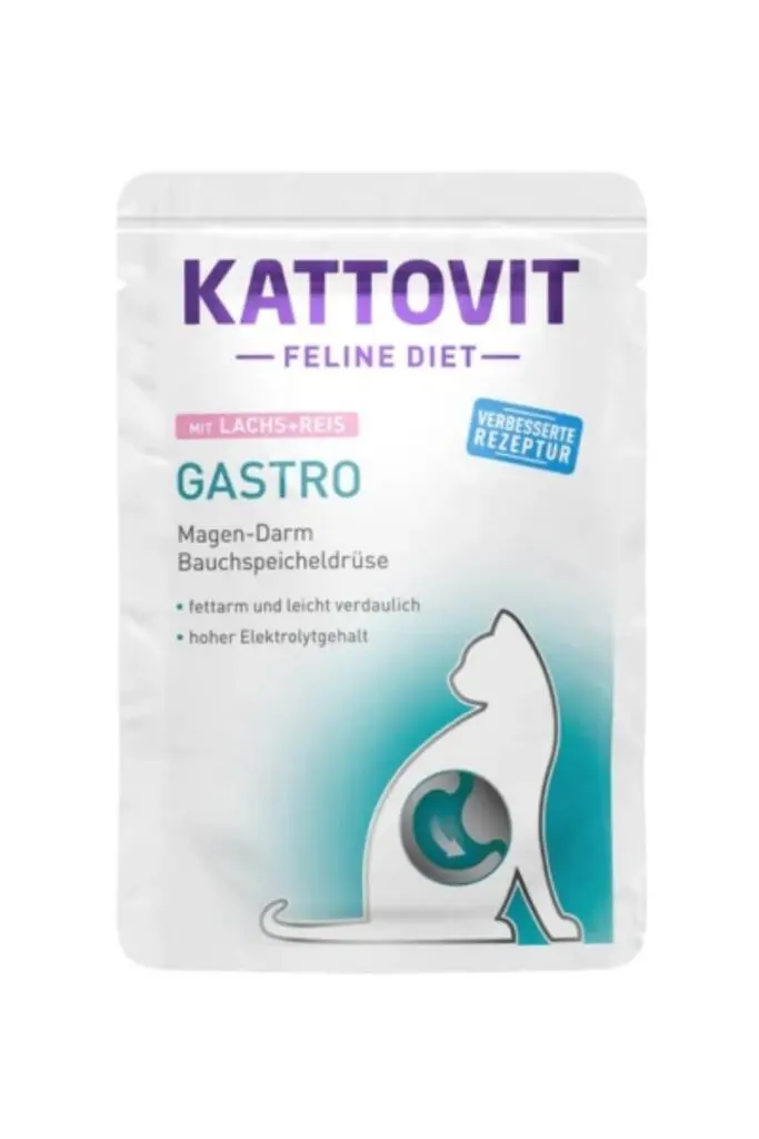 Kattovit Medicinska hrana za mačke Gastro, Losos i pirinač, 85g