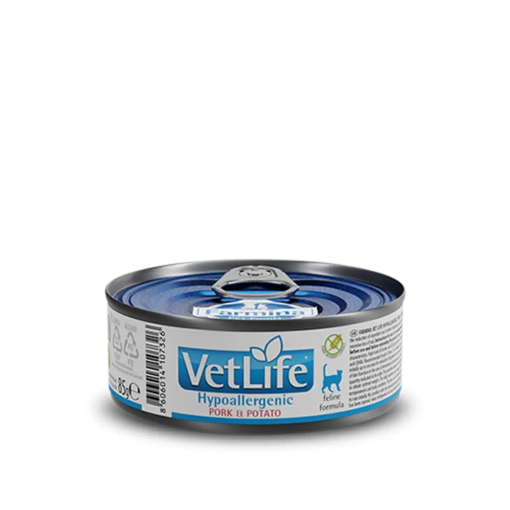 Vet Life Medicinska hrana za mačke ND Cat Hypoallergenic, Sinjetina i kropmir, 85g