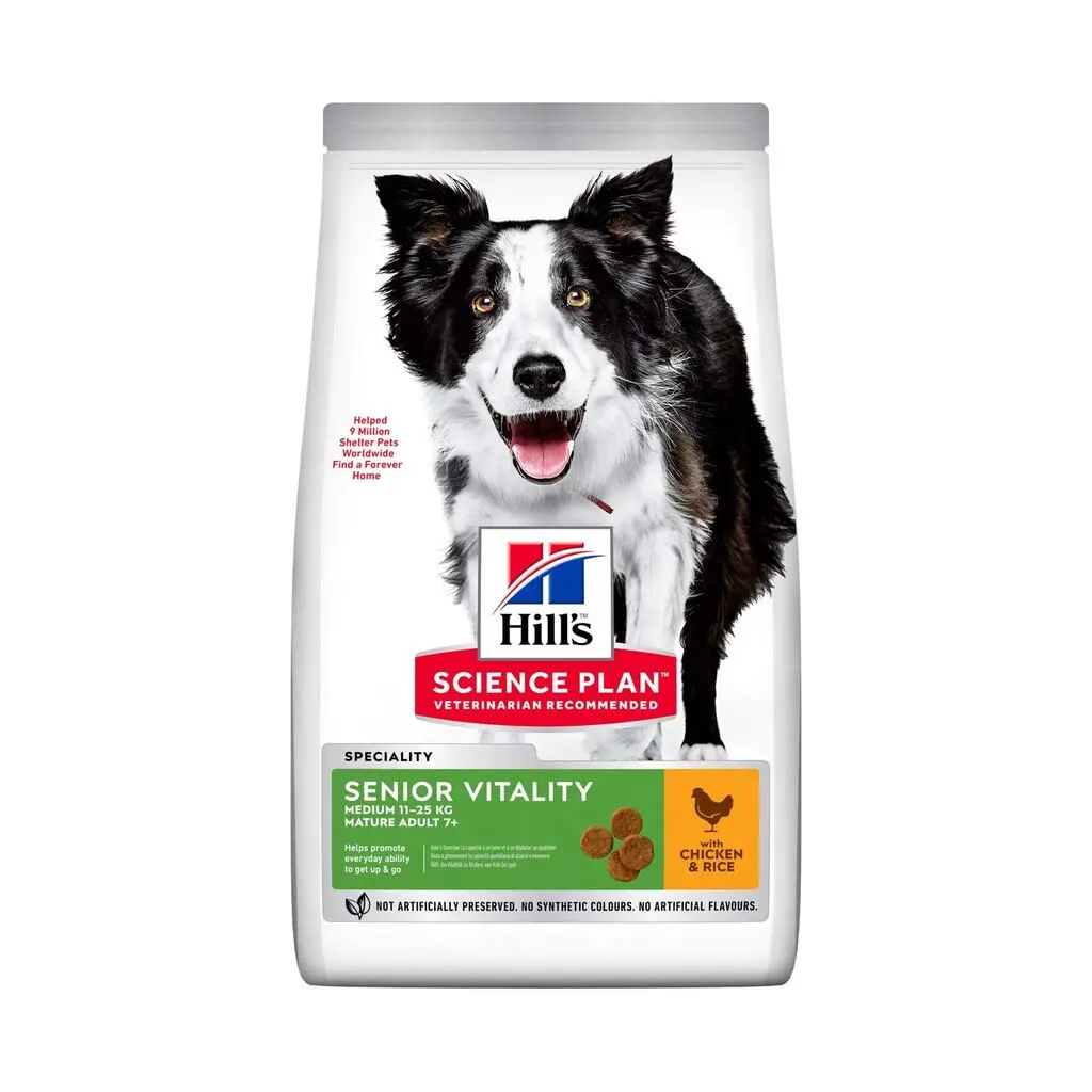 Hill's Science Plan Suva hrana za pse Dog Senior Vitality Medium Mature, Piletina, 14kg