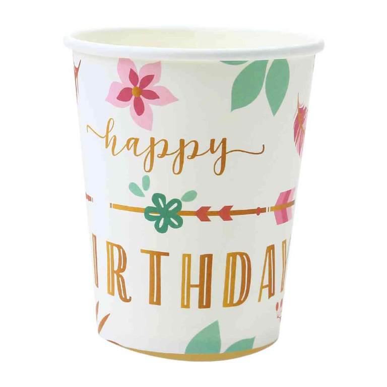 Happy Birthday čaše boho