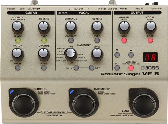 Boss VE-8 Acoustic Singer / novo
