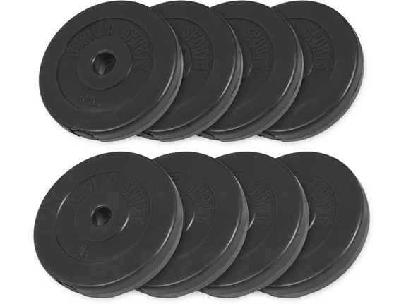 GORILLA SPORTS Set tegova obloženih plastikom 30 kg (4x2,5 + 4x5 kg)
Set tegova idealan za trening sa bučicama i šipkama po vašem izboru
Set tegova idealan za trening sa bučicama i šipkama po va...