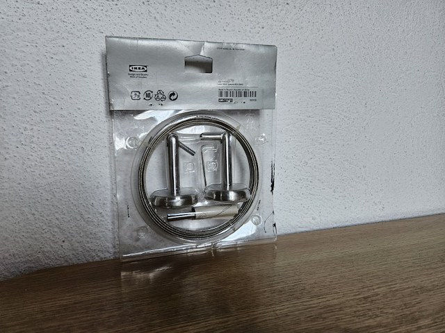 IKEA DIGNITET set čelična sajla za kačenje zavesa