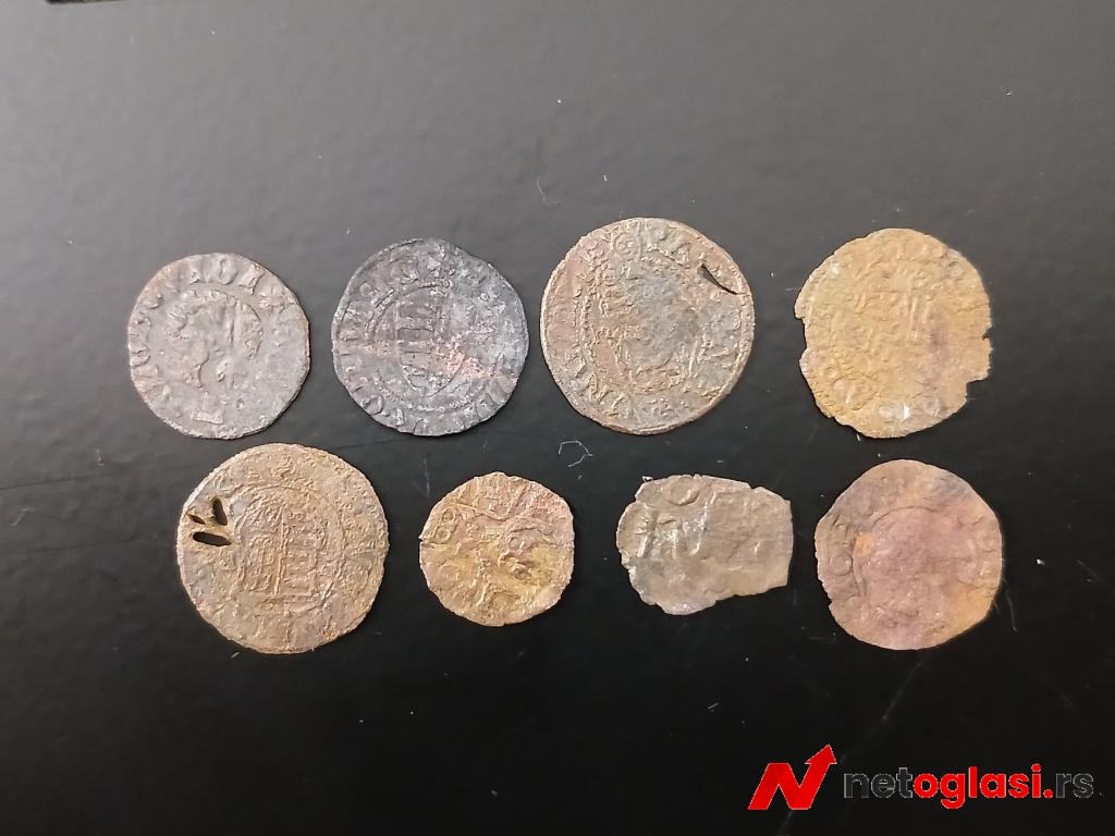 Stare metalne kovanice – lot od 8 komada