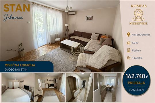 Dvosoban stan 56 m², Grbavica, Novi Sad