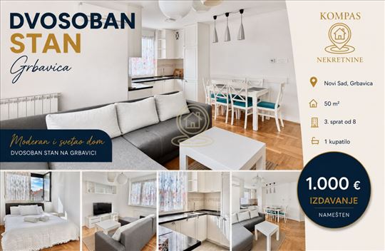 Dvosoban stan 50 m², Grbavica, Novi Sad, 3. sprat