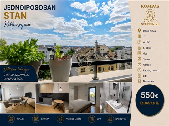 Jednoiposoban stan 40 m², Podbara, Novi Sad, 5. sp