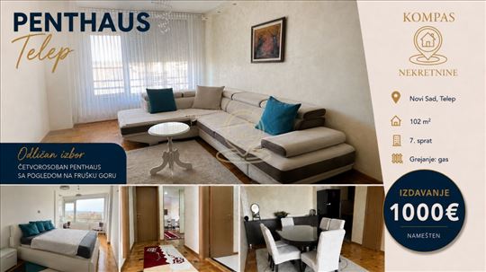 Izdavanje stanova u Novom Sadu - četvorosoban pent