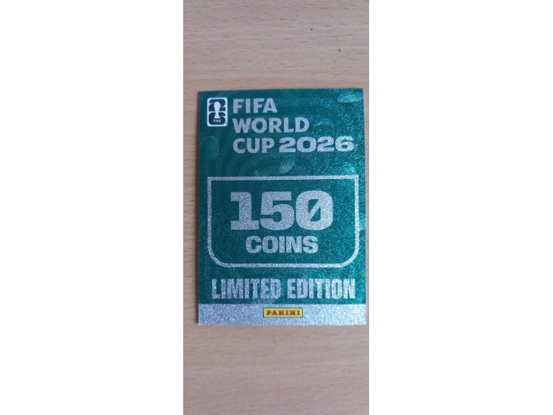 PANINI FIFA WORLD CUP 2026 150 COINS LIMITED EDITION XL