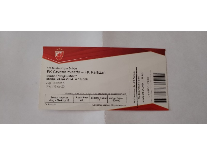 FK CRVENA ZVEZDA VS FK PARTIZAN