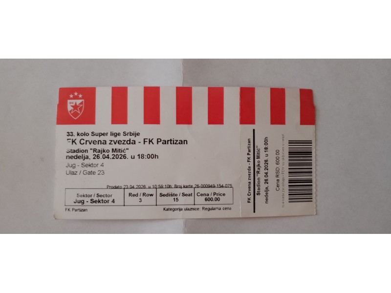 FK CRVENA ZVEZDA VS FK PARTIZAN