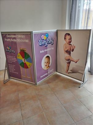 Sklopiva trodelna dvostrana reklamna tabla