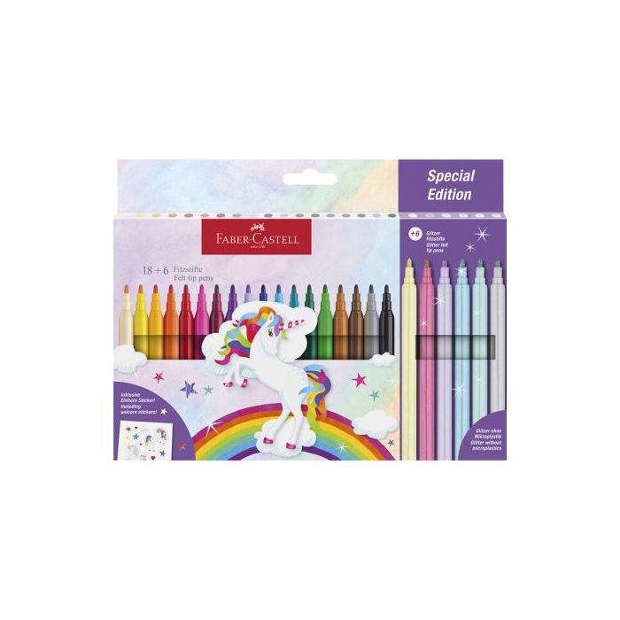 Flomaster školski Faber Castell 1/18+6 Unicorn 554221